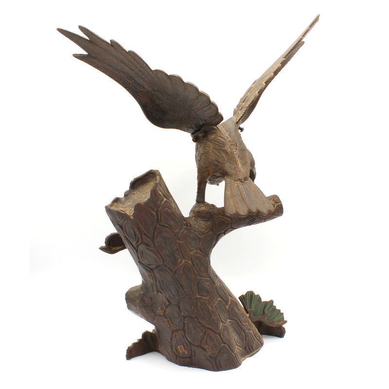 Antique Japanese iron figurine FIG08 hawk