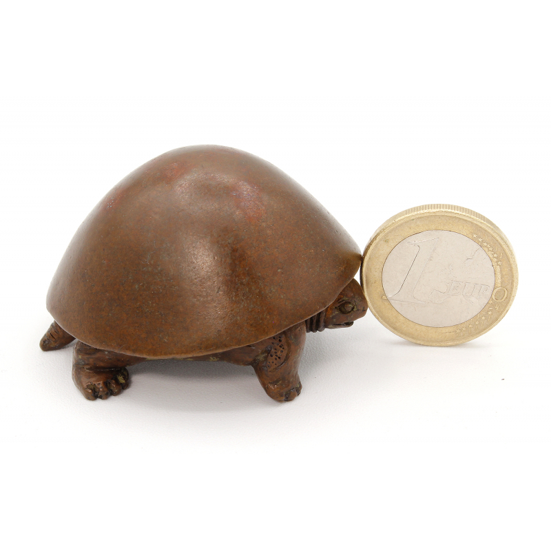 Japanese copper-bronze tenpai 108 turtle