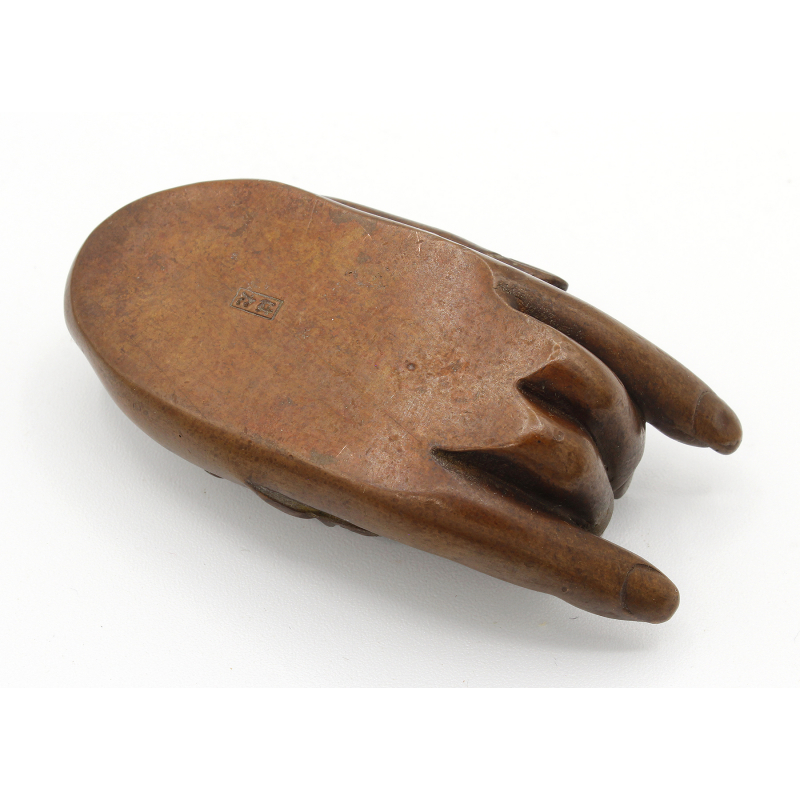 Japanese copper-bronze tenpai 116 hand and dragon