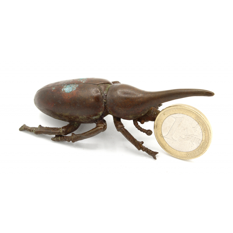 Japanese copper-bronze tenpai 137 rhino-beetle