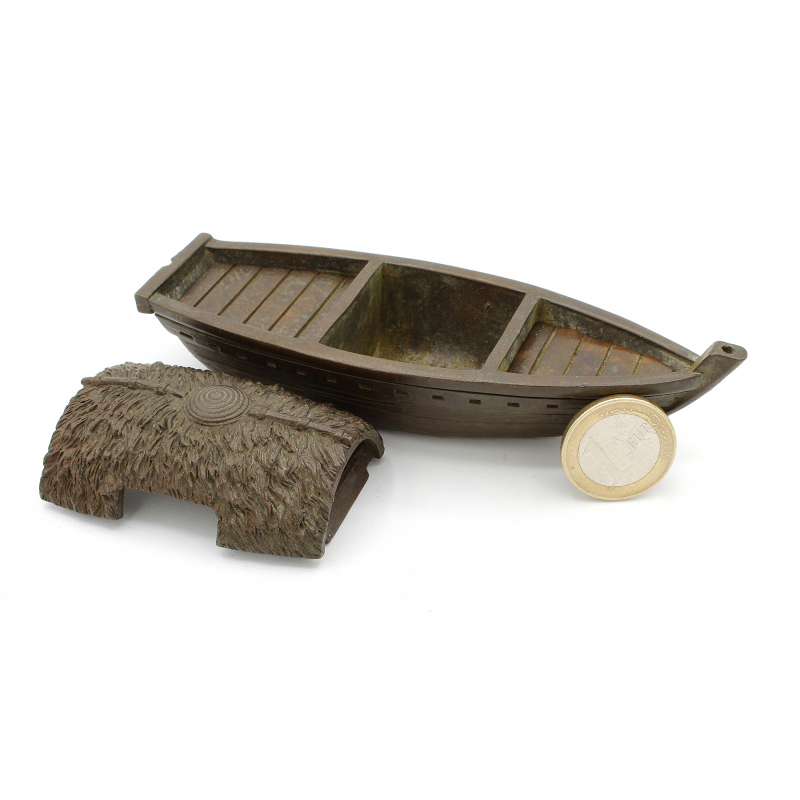 Japanese copper-bronze tenpai-censer 159 boat