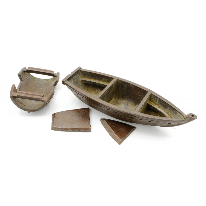 Japanese copper-bronze tenpai-censer 159 boat