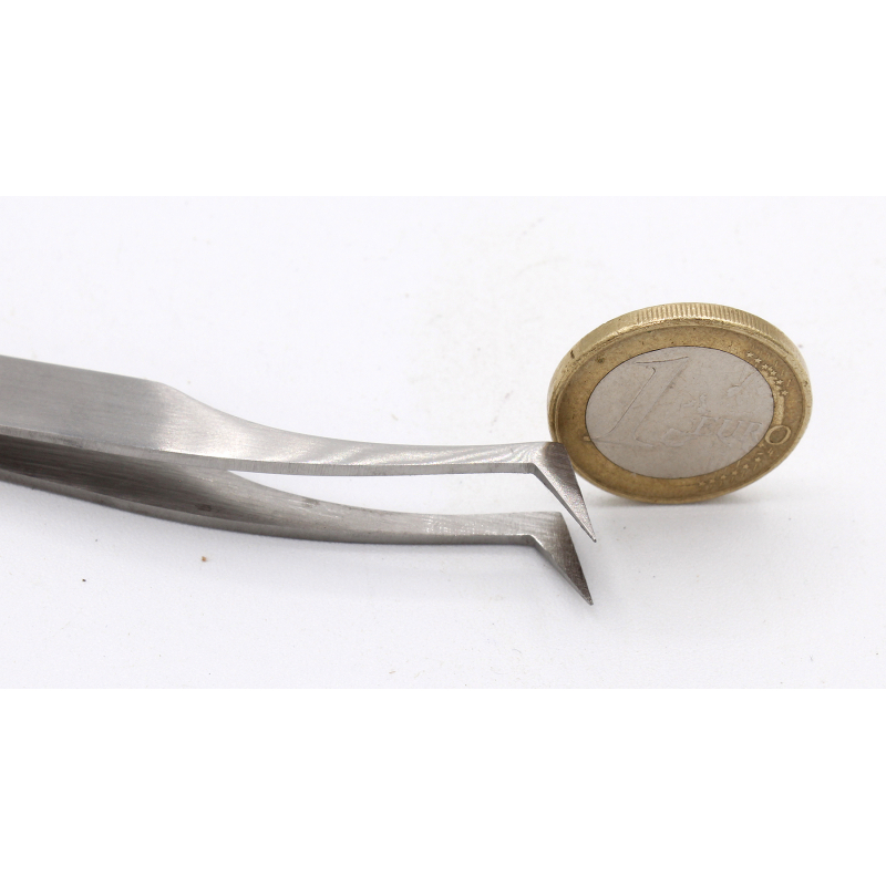 Pinzas mini inox punta inclinada PA-15 115 mm | Laos Garden